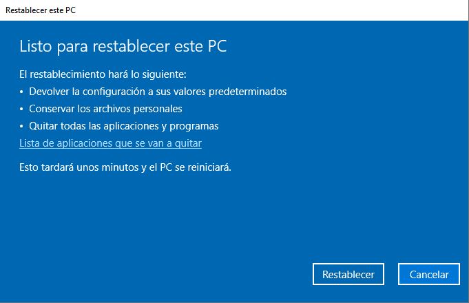 Restablecer Windows 10 a su Estado Original sin Formatear - Soporte MS